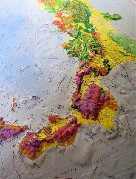 Geological map Italy as 3d map