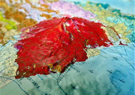 Geological map of Sicily as 3d map