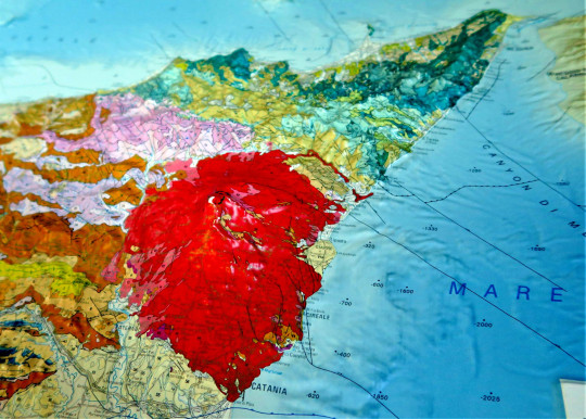 Geological map of Sicily as 3d map