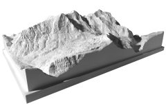 Bergmodell Eiger, Mönch & Jungfrau 1: 25.000 - 3D-Relief Wandkarten