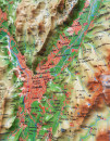 Raised relief maps are available of the entire Alps as well as smaller ...