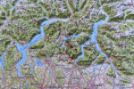 Raised relief maps are available of the entire Alps as well as smaller ...